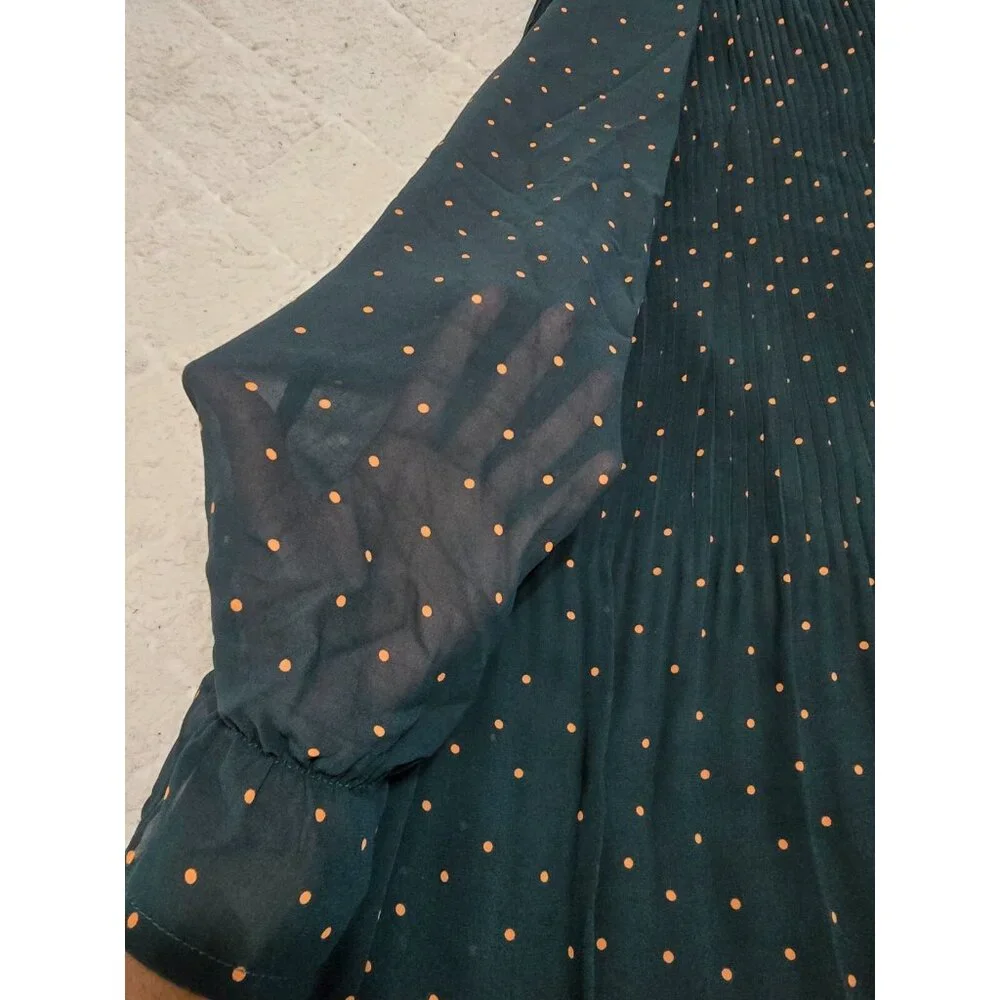 Mod Ref | Dresses | Mod Ref Womens Green Polka Dots Scout Mini Dress ...